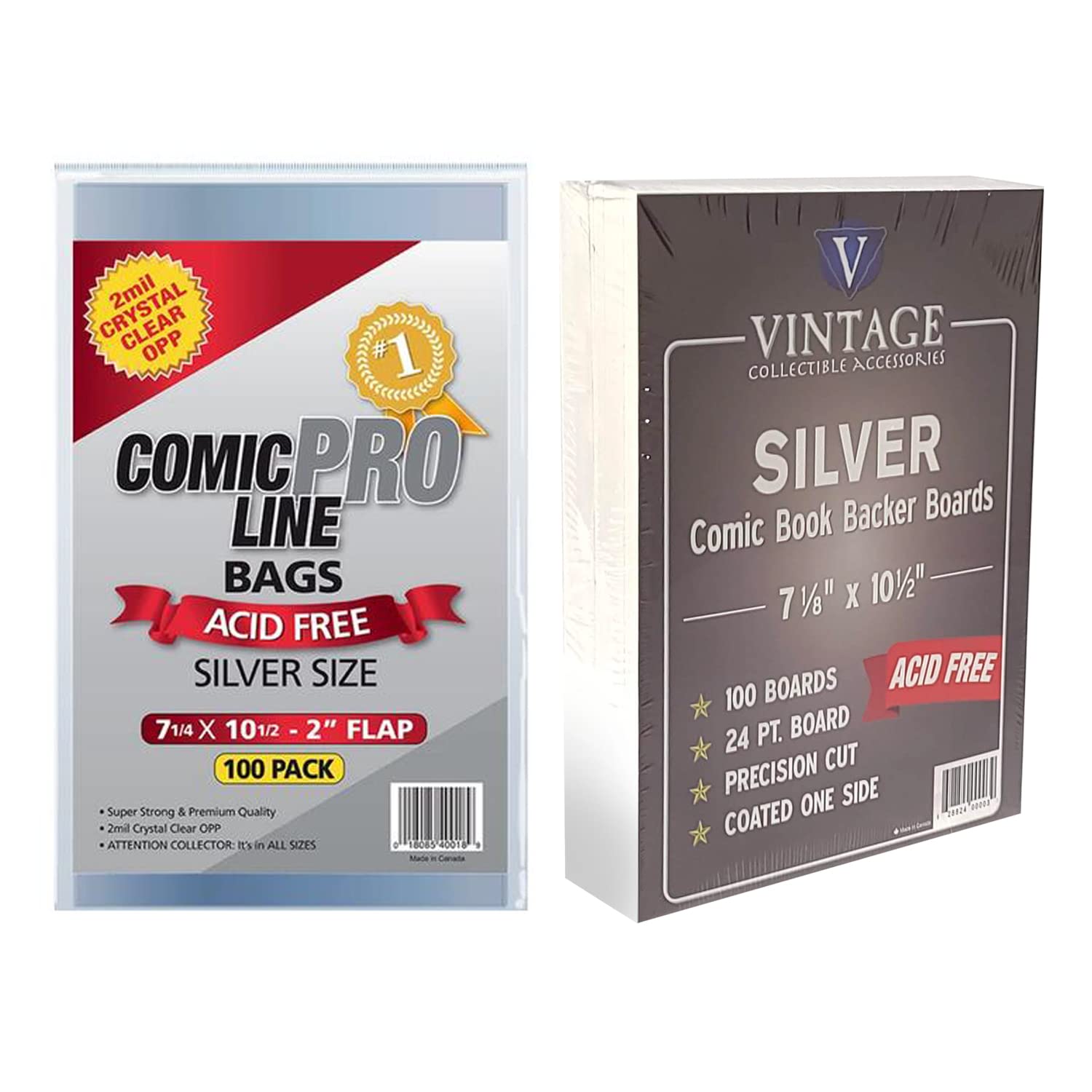 Buy Comic Book Bags and Boards - Silver Age Comic Book Storage with 24 ...