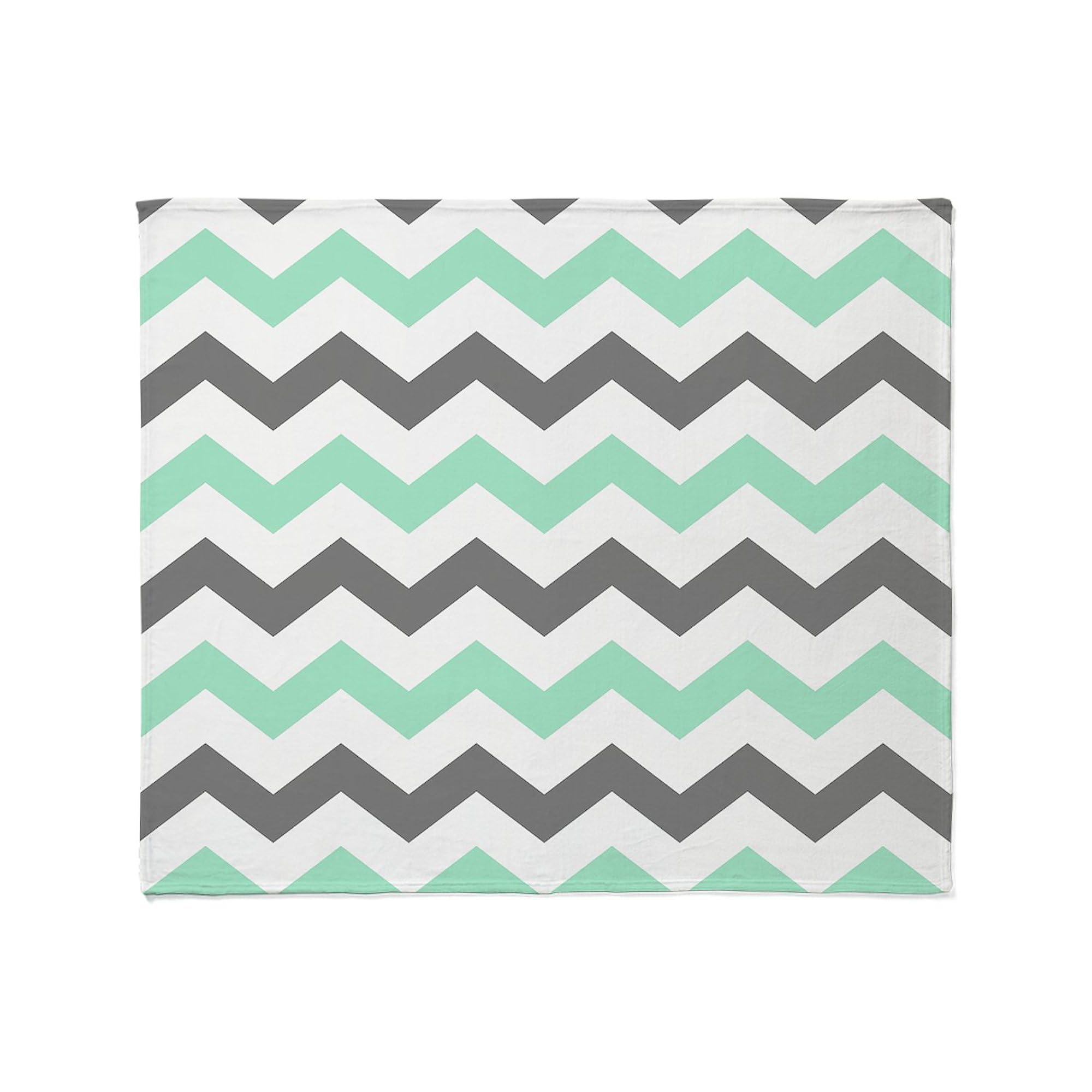 Mint And Gray Chevron Pattern
