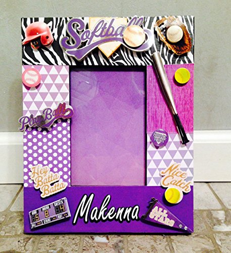 Amazon.com: Personalized Softball Picture Frame 4x6 : Handmade Products