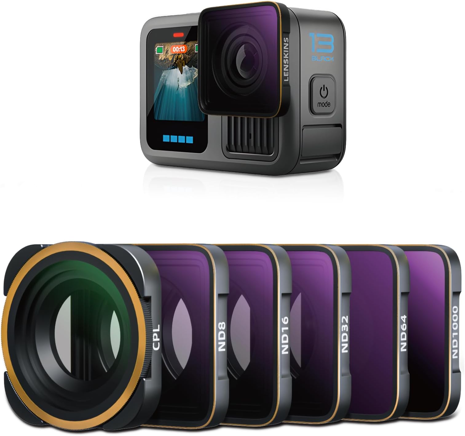 Amazon.com : NEEWER ND Filter Set Compatible with GoPro Hero 12 11 10 9 ...