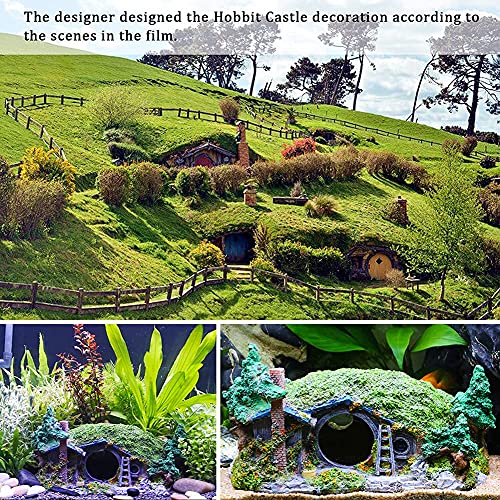 PTFJZ Hobbit Fish Tank Decorations Reptile House Hidden Hole ...