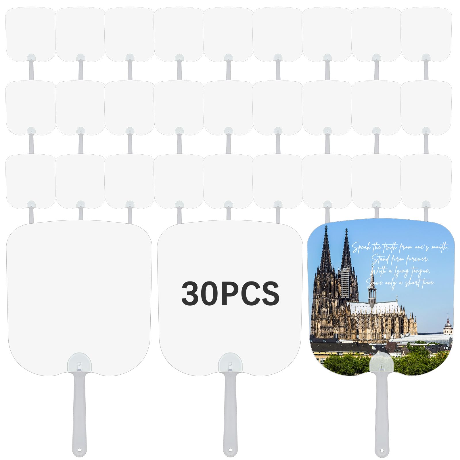 Amazon.com: GEKIXUTP 30 Pcs Church Fans Handheld Set,Sublimation Fans ...