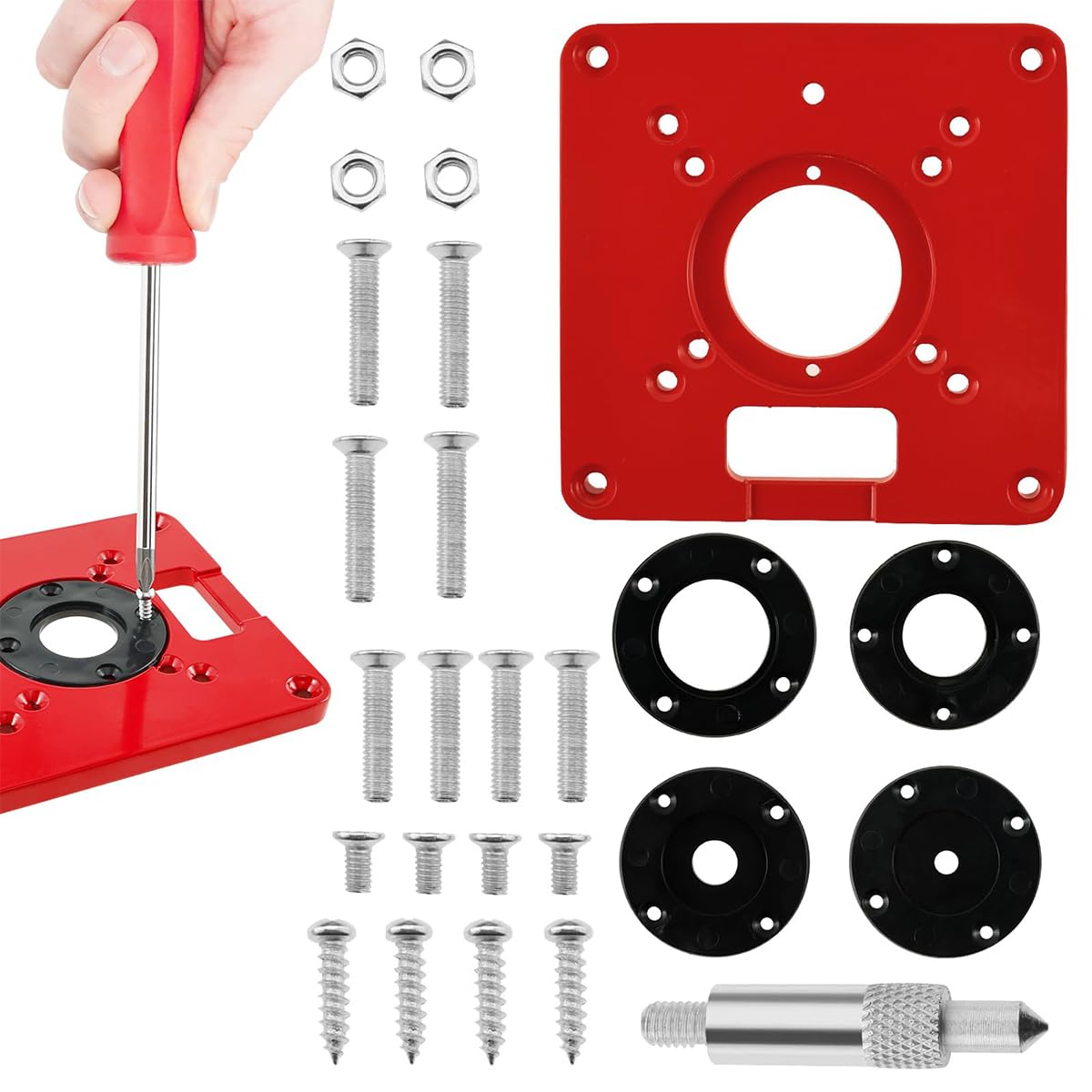 Serplex® Router Table Insert Plate 120x120mm Aluminum Alloy Router ...