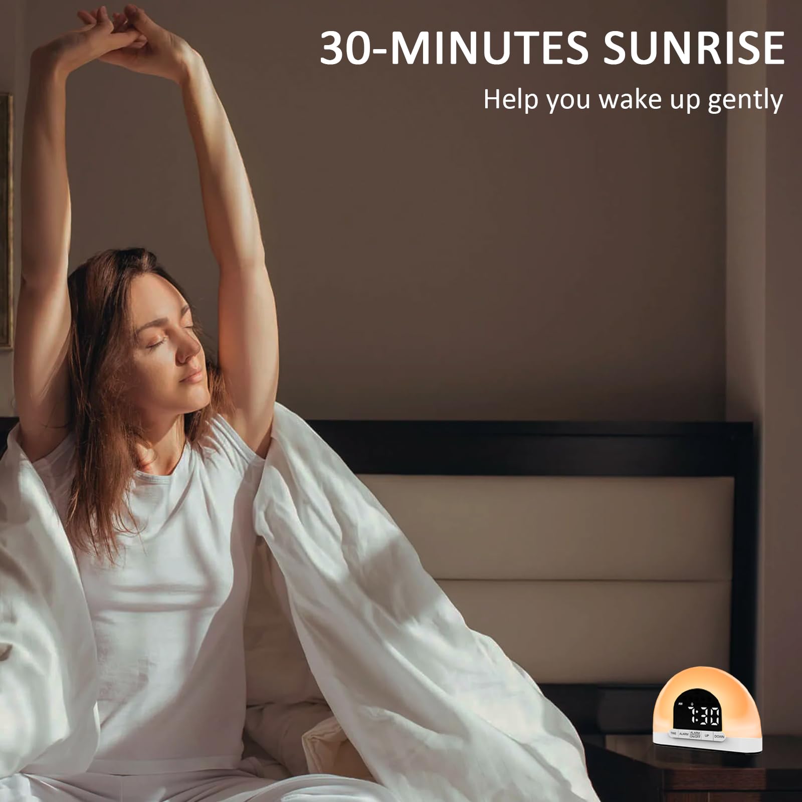 Snapklik.com : Sunrise Alarm Clock Smart Wake Up Light Sunrise ...