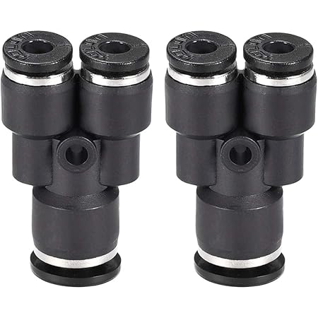 Amazon.com: uxcell Plastic Connect Y Splitter Push To Tube Fittings 6mm ...