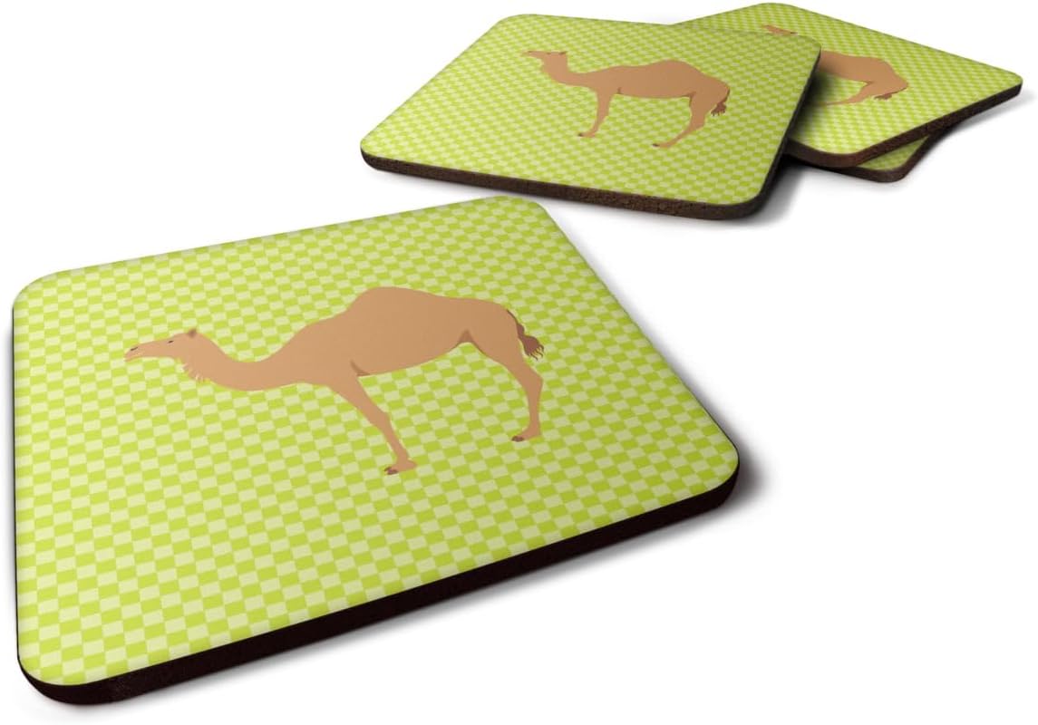Arabian Camel Dromedary Green Foam Coaster – Set of 4 – Yaxa Guatemala