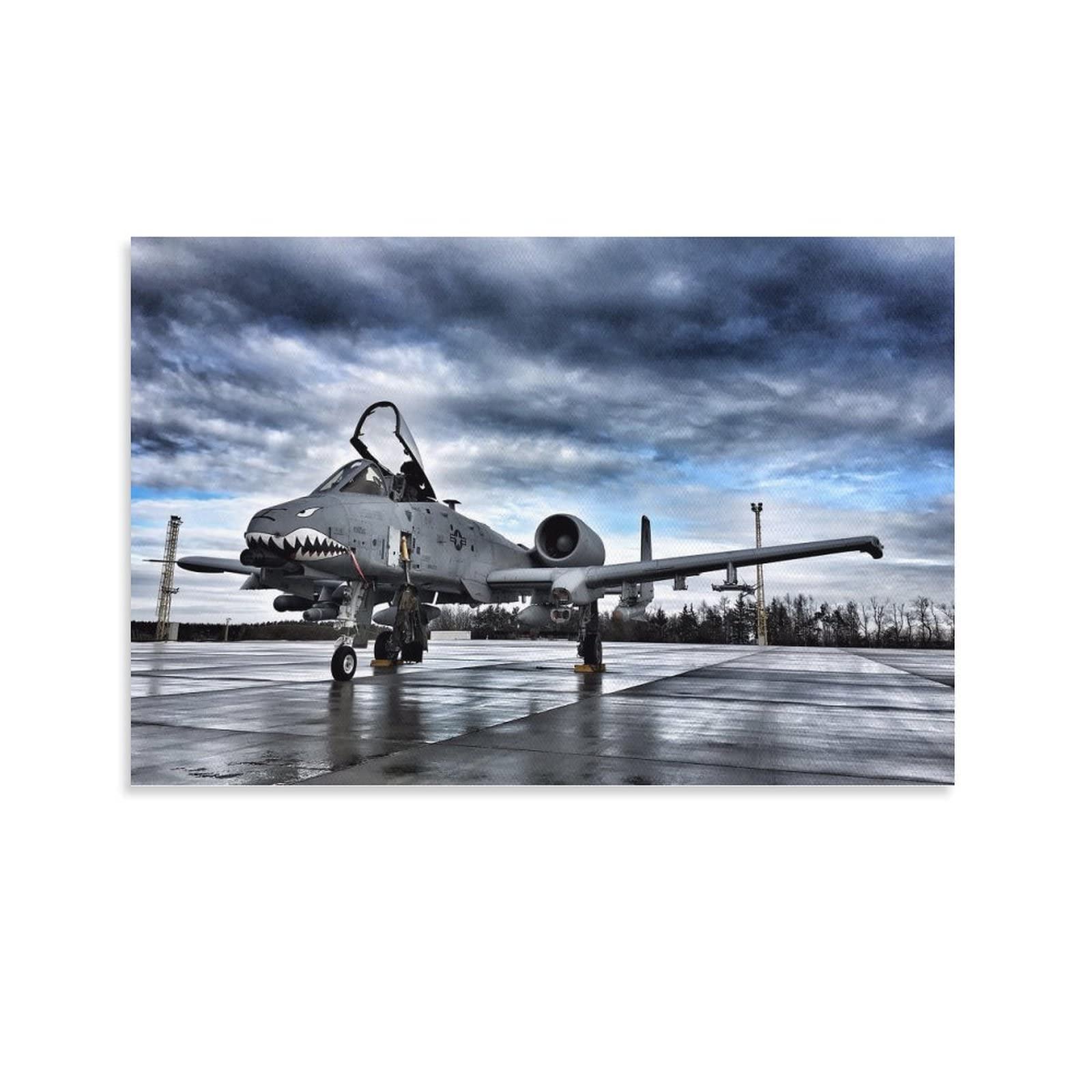 Amazon.com: A-10 Thunderbolt II Warthog Canvas Poster, World War II ...