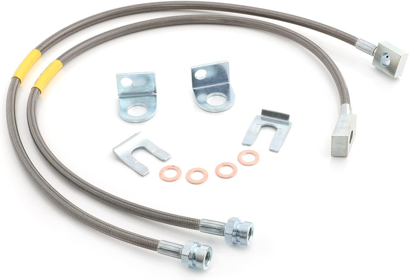 Amazon.com: FAPO SHOCK Extended Front Stainless Brake Lines for Jeep ...