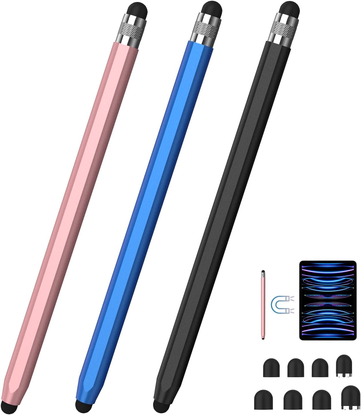 Amazon.com: Stylus Pens for Touch Screens, 2-in-1 Magnetic Stylus Pen ...