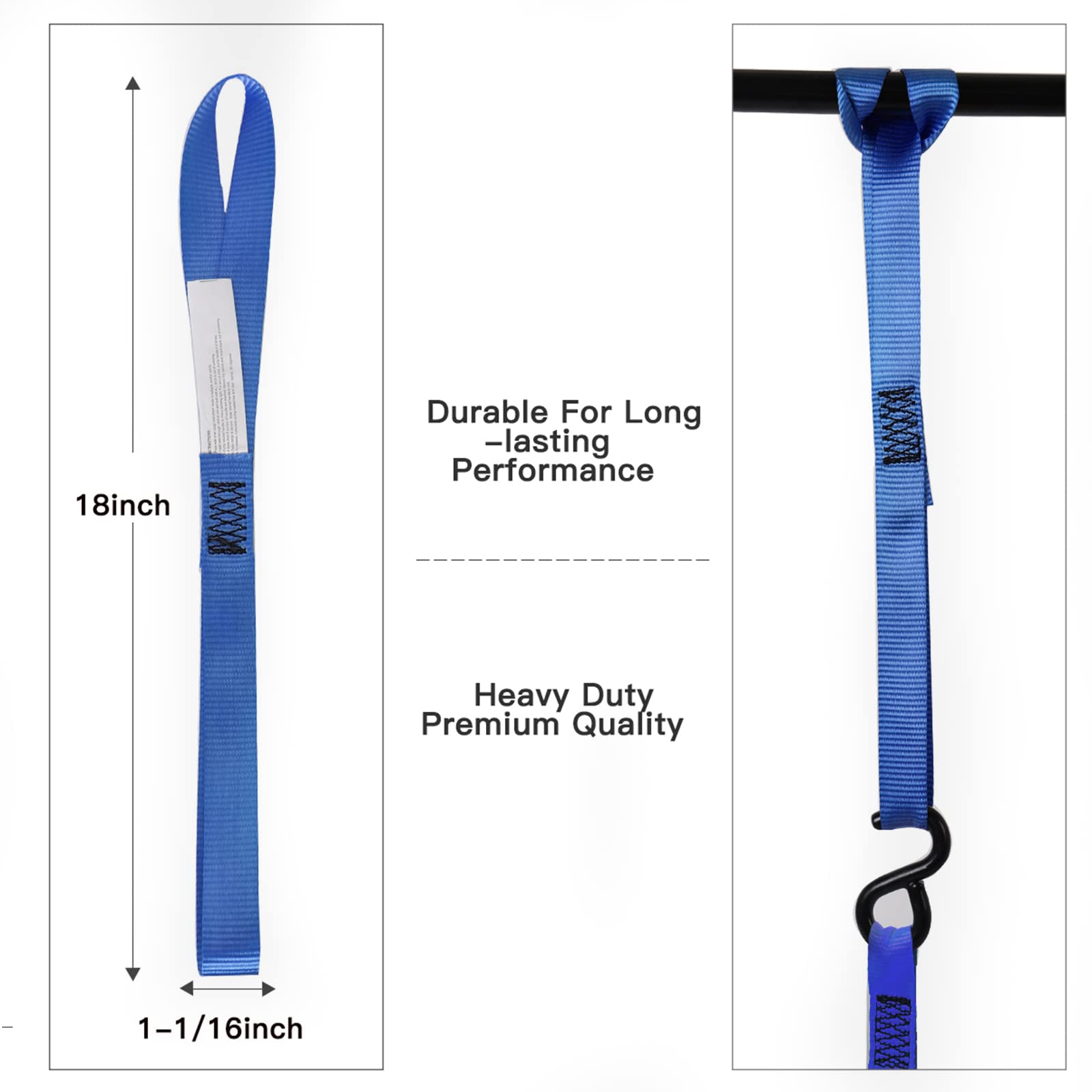 Snapklik.com : XSTRAP STANDARD Soft Loop Tie-Down Straps - 8PK 1-1/16 X ...