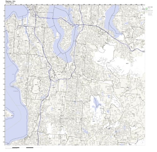 Renton, WA ZIP Code Map Not Laminated: Amazon.com: Office Products