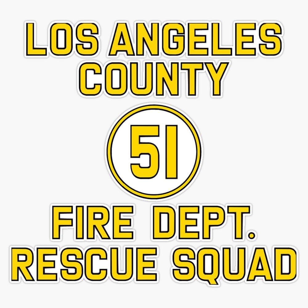 Emergency Squad 51 Side of Truck Reproduction Logo Sticker Bumper ...