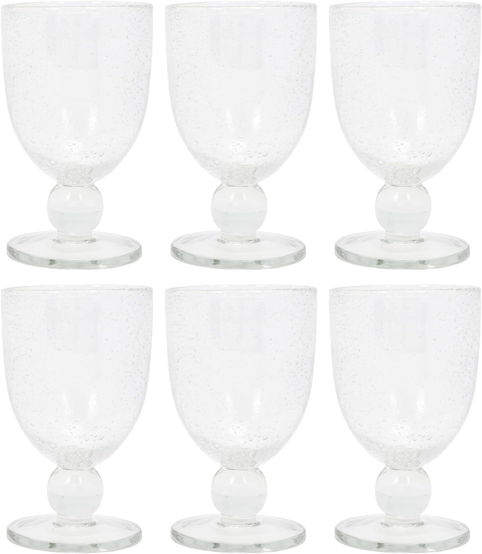 Amazon.com | Artland Glass Goblet, One Size, Clear: Bubble Glass Goblet ...