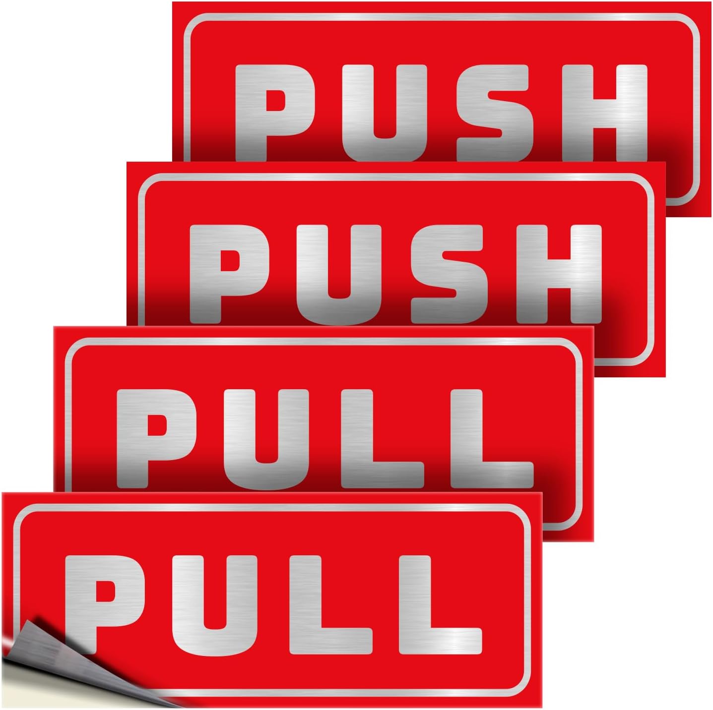 Amazon.com : iSYFIX Push Pull Stickers Sign – 2 pack 5x2 inch ...