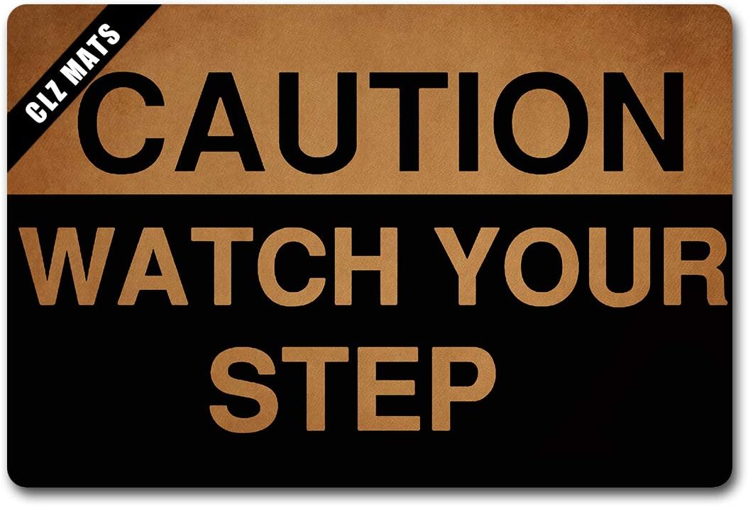Amazon.com: Joelmat Watch Your Step Entrance Non-Slip Indoor Rubber ...