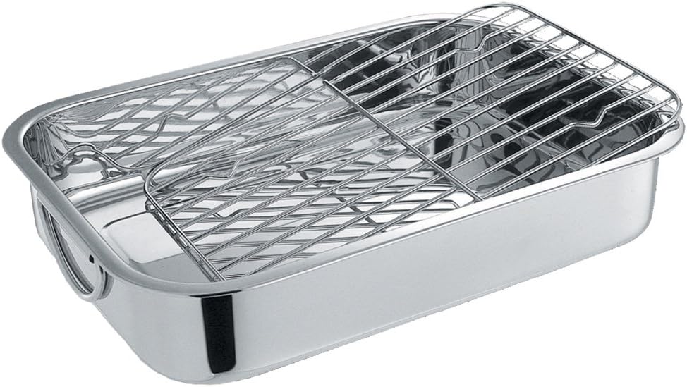 Amazon.com: Cuisinox Rectangular Roasting Pan with Rack, Stainless ...