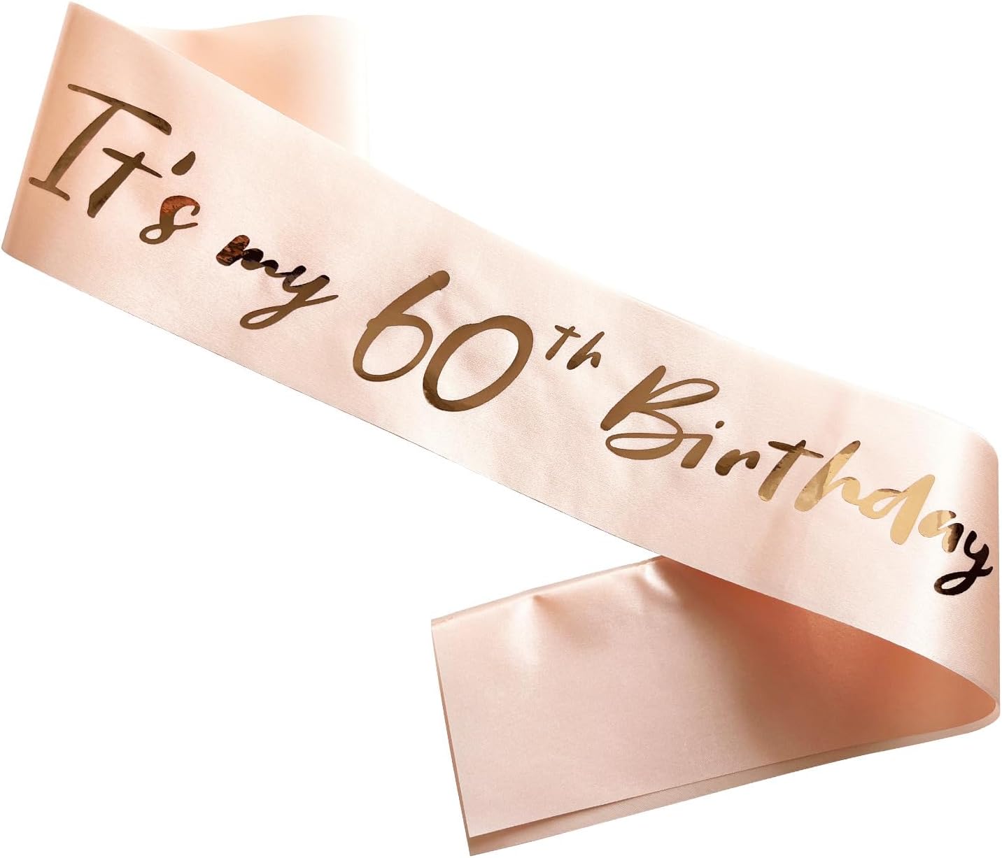 Amazon.com: 60th Birthday Sash, It's My 60th Birthday Sash, Rose Gold ...