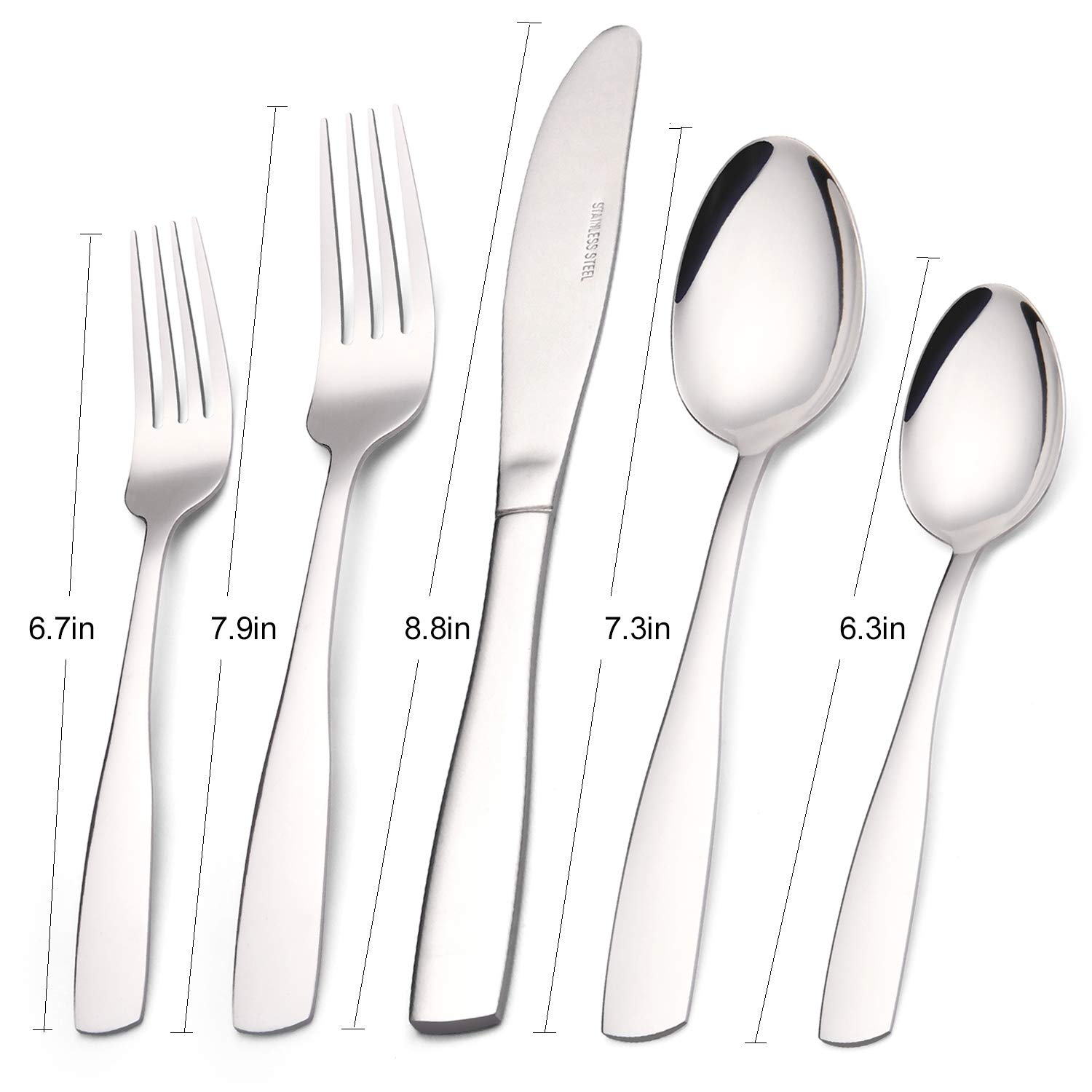 Snapklik.com : Silverware Set, 20-Piece Stainless Steel Flatware Set, Tableware Cutlery Set ...