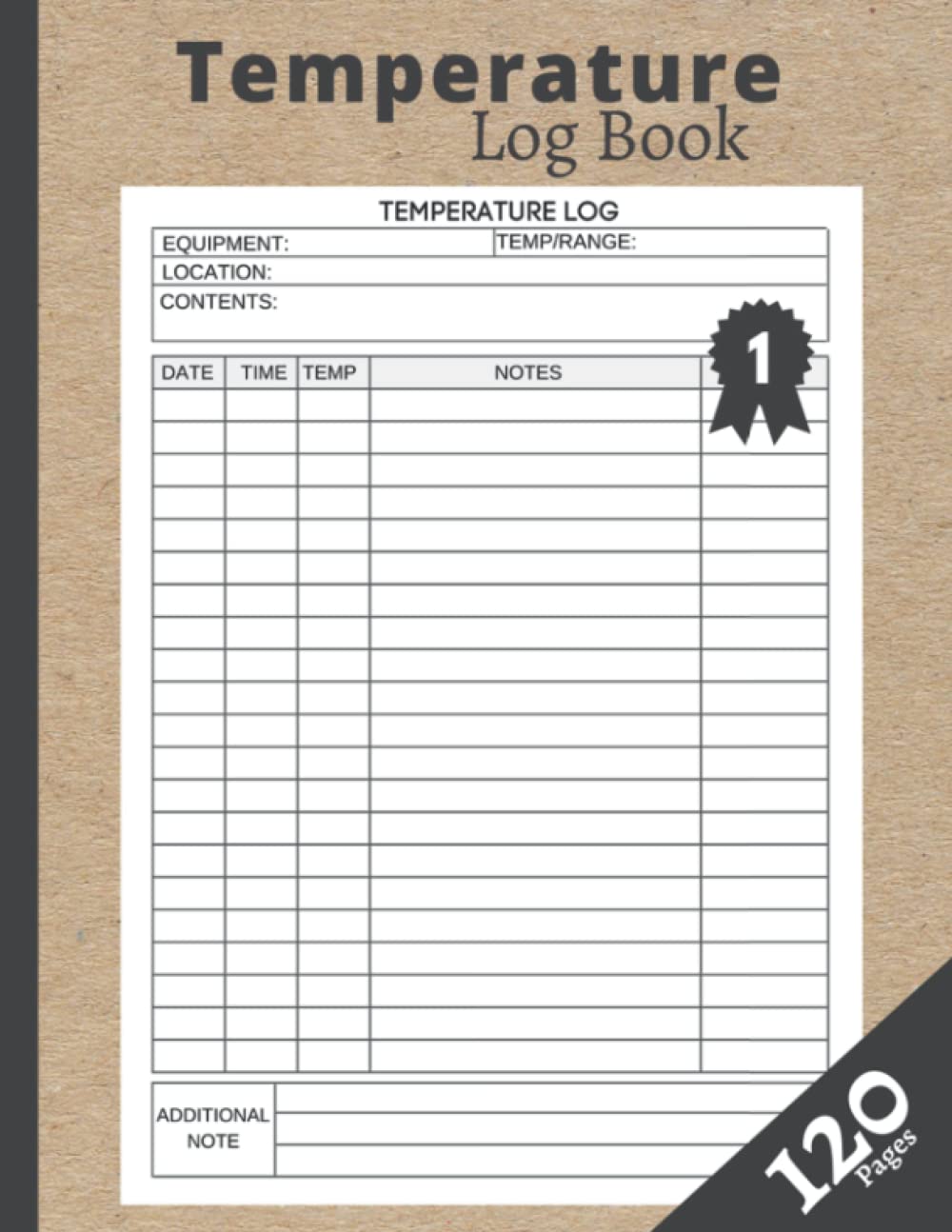Temperature Log Book Temperature Monitoring Book For Restaurants Daily ...