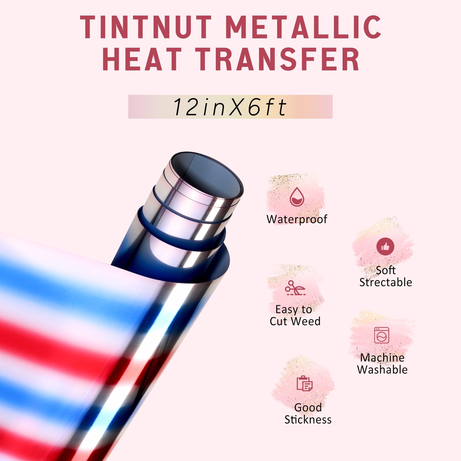 Snapklik.com : Tintnut American HTV Vinyl Roll- 12" X 6ft Heat Transfer ...