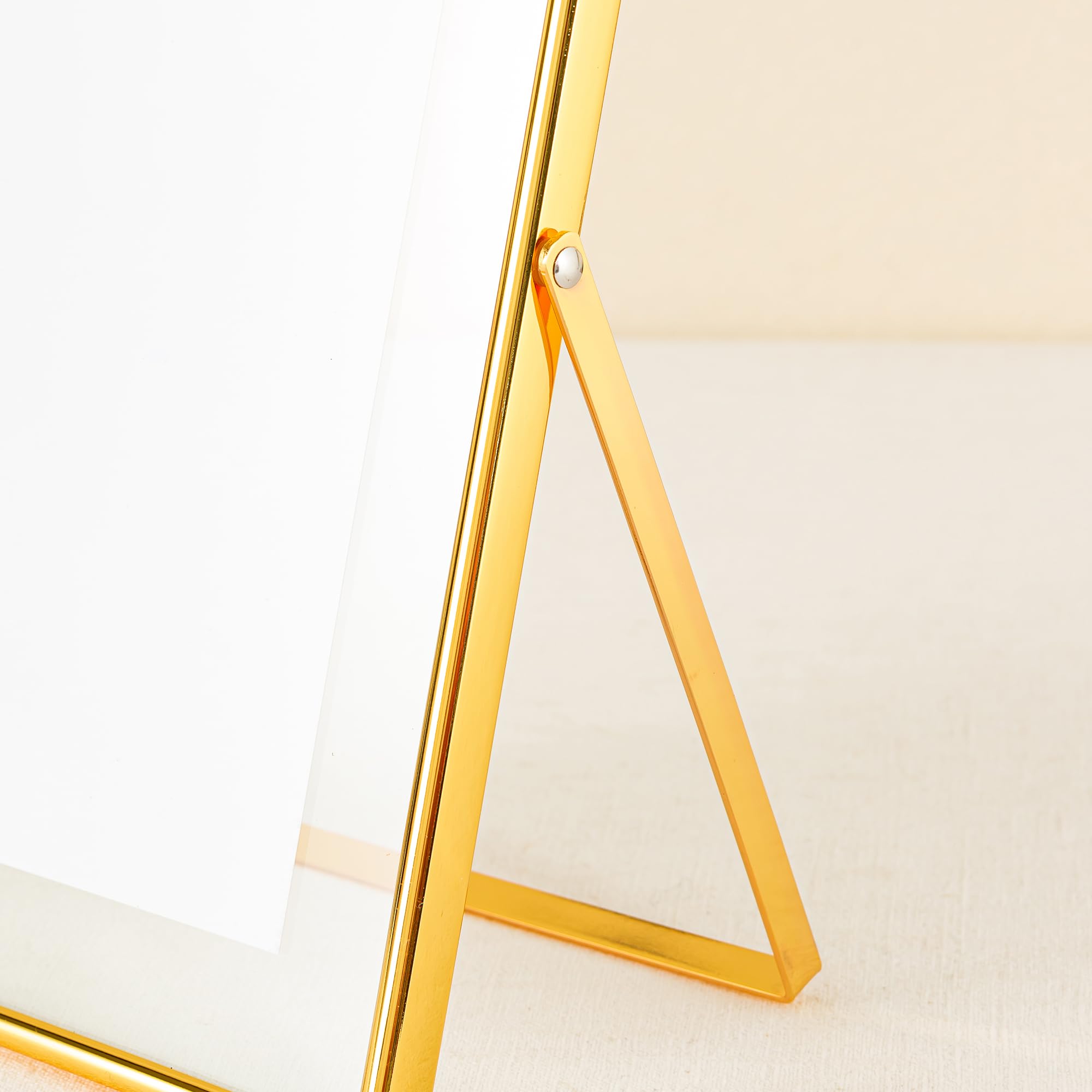 Photo Display Frame 8x10 Inch Glass Sign Holder - Gold Frame For ...