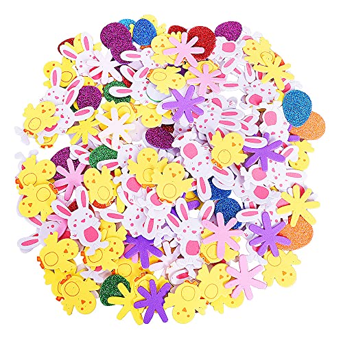 Snapklik.com : Max Fun 208PCS Easter Foam Stickers Set Easter Eggs ...