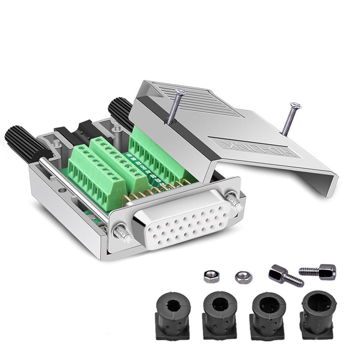 Snapklik.com : Jienk 16mm Thinner DB26 Female Solderless Breakout Connector