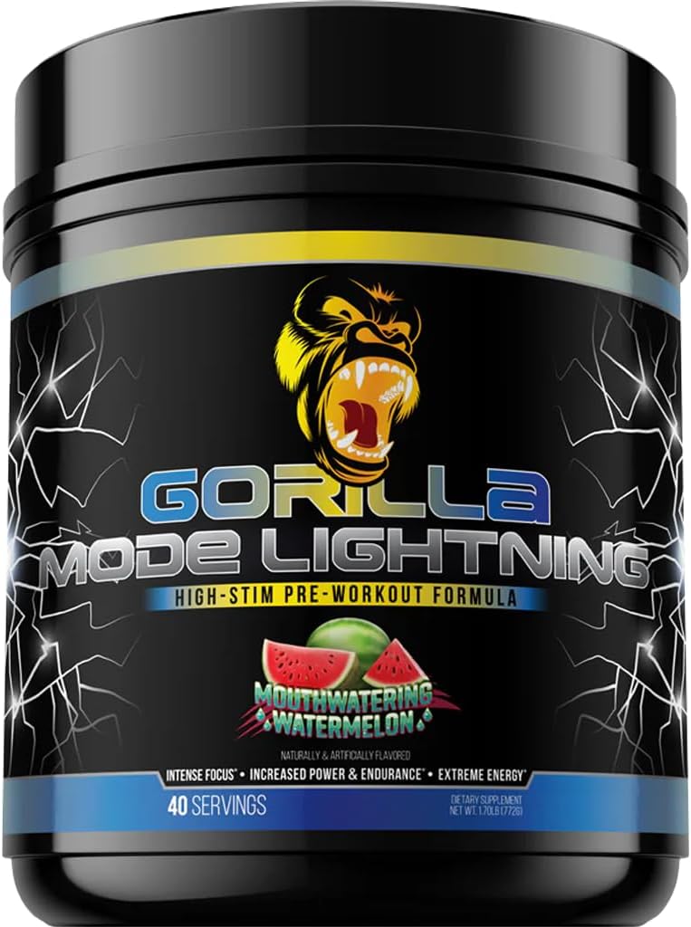 Amazon.com: Gorilla Mode Lightning Pre-Workout - Extreme Energy · Laser ...