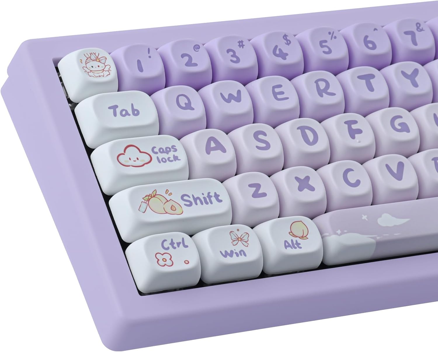 Amazon.com: PBT MOA Profile Custom Keycaps - 142 Keys, Dye-Sub Purple ...