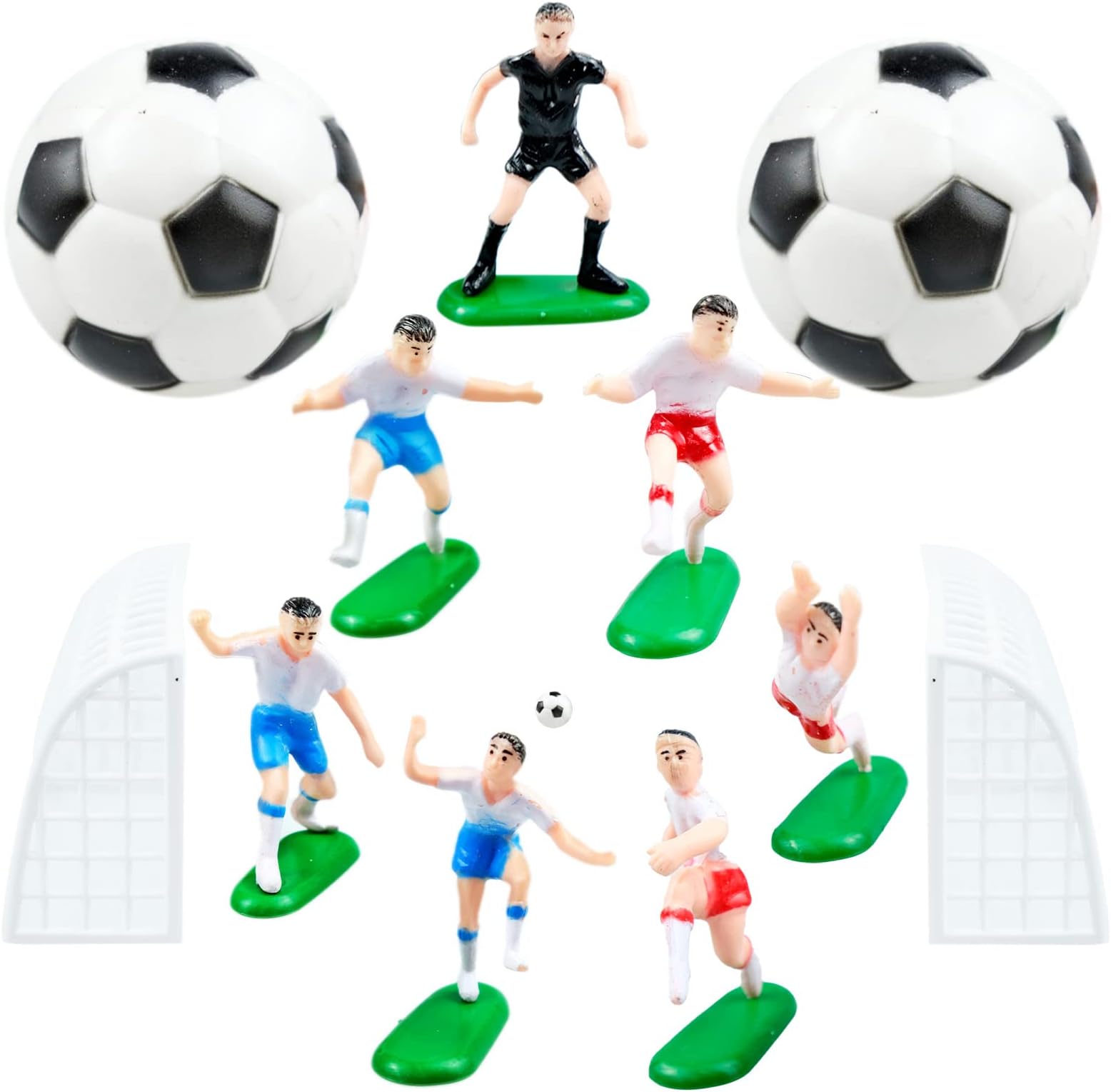 PME FS009 Football / Soccer Toppers for Cake and Cupcakes Set of 9, 10 ...