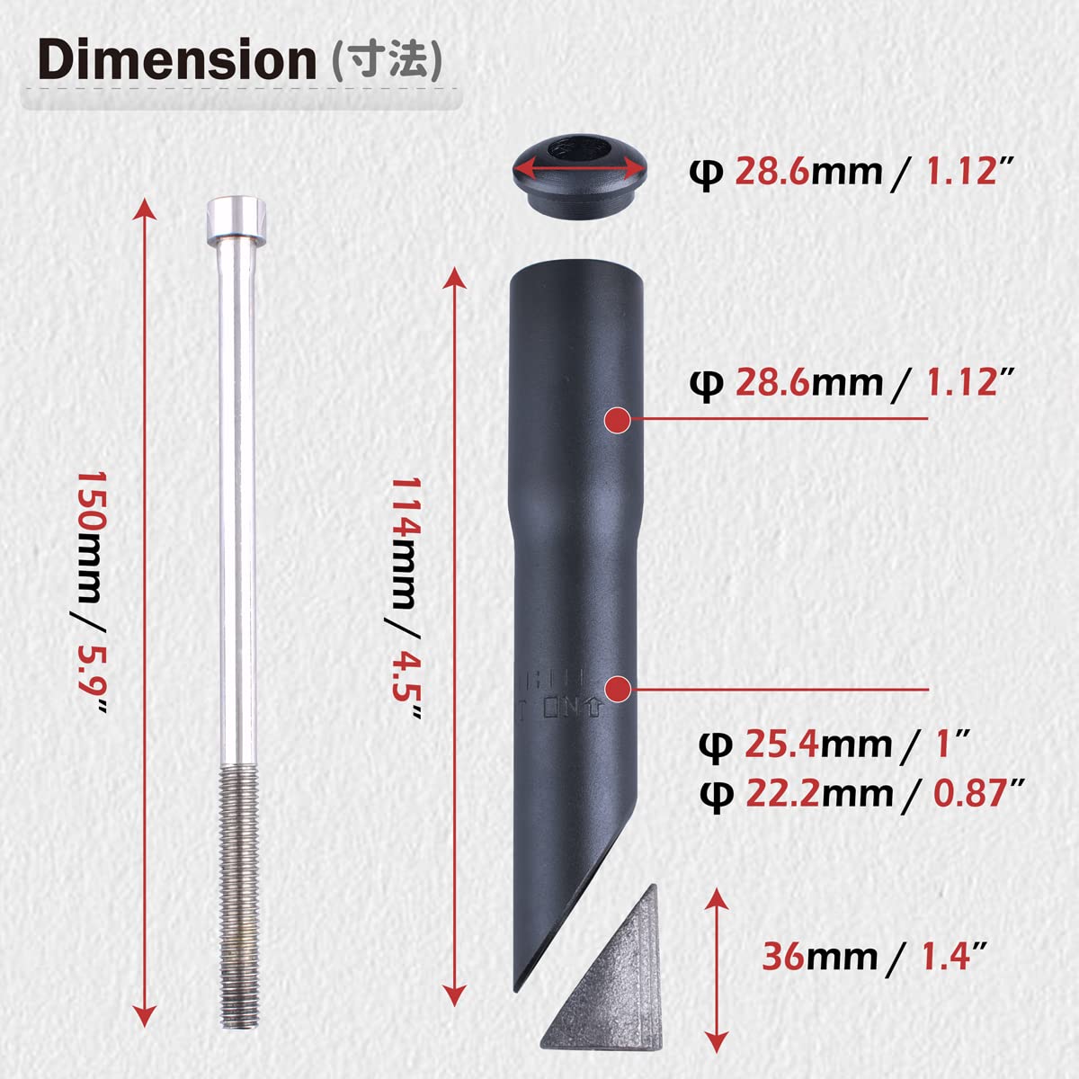 Snapklik.com : Azarxis Bike Quill Stem Adapter Riser 22.2mm 25.4mm ...