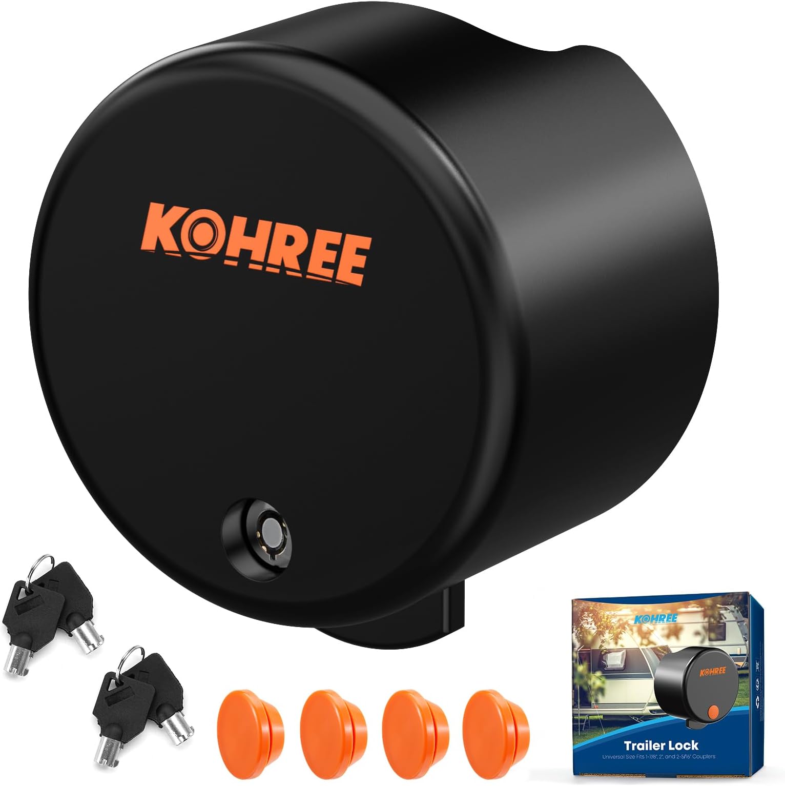 Amazon.com: Kohree Heavy Duty Trailer Coupler Lock, RV Trailer Locks ...