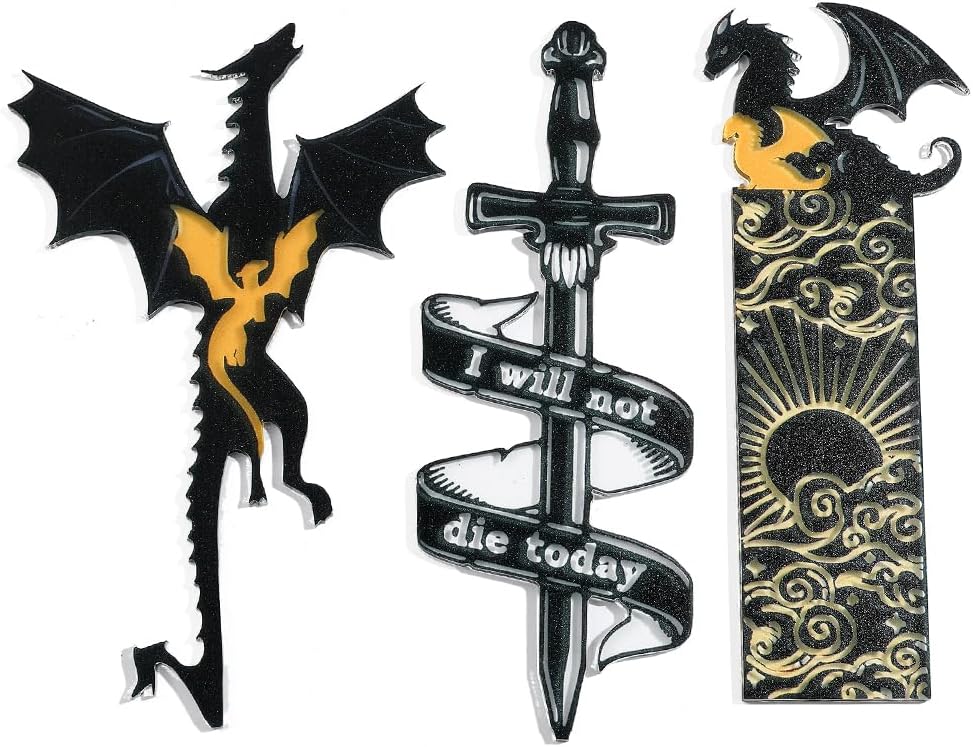 Amazon.com: 6 Pieces Fourth Wing Bookmarks, Plastic Bookmarks for ...