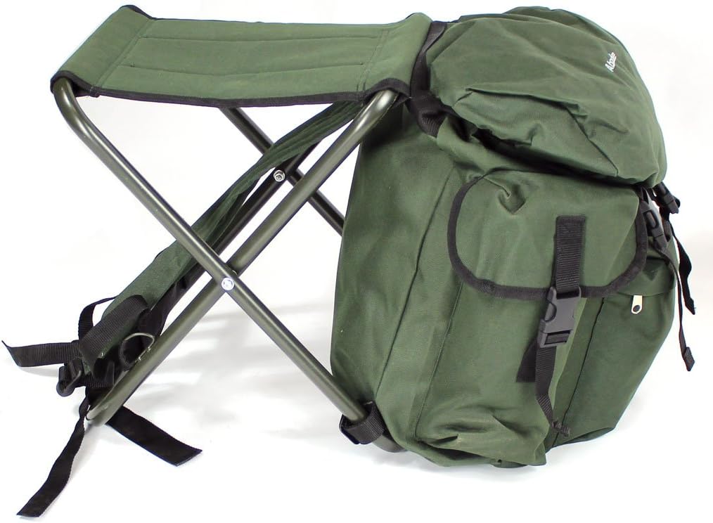 Abode Camping Hiking Travel Rucksack Folding Festival Stool Seat Back ...