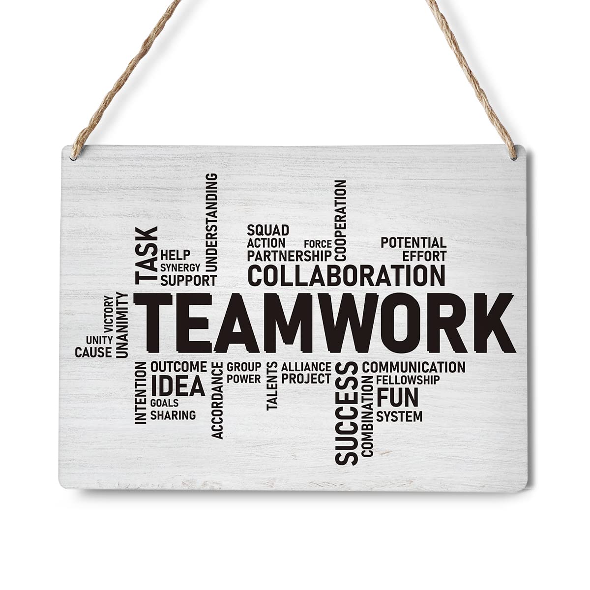 Amazon.com: GUDIAO Inspirational Teamwork Signs Wall Decor Rustic ...