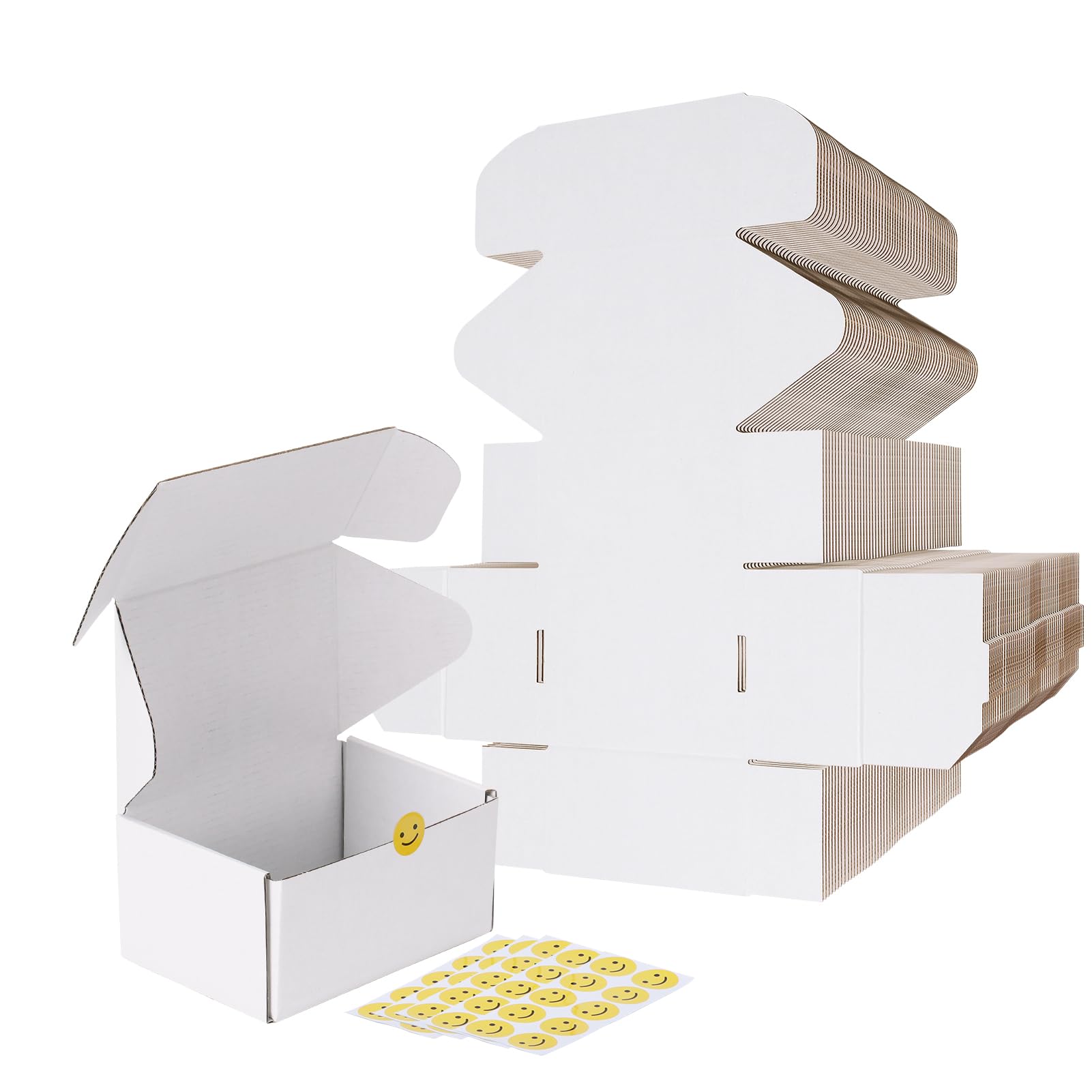 Amazon.com: RLAVBL 6x4x3 Shipping Boxes Set of 50, White Corrugated ...