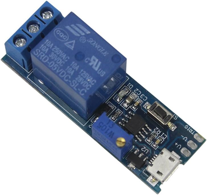 XCLUMA 5V-30V Delay Relay Timer Module Trigger Delay Switch Micro USB ...