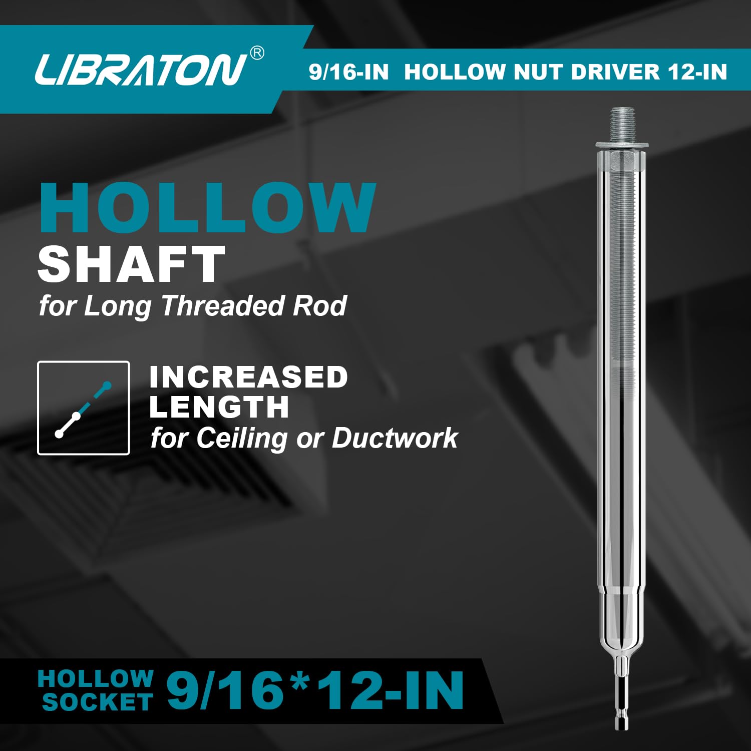 Snapklik.com : Libraton Hollow Nut Driver, Power Nut Driver Set 9/16 ...