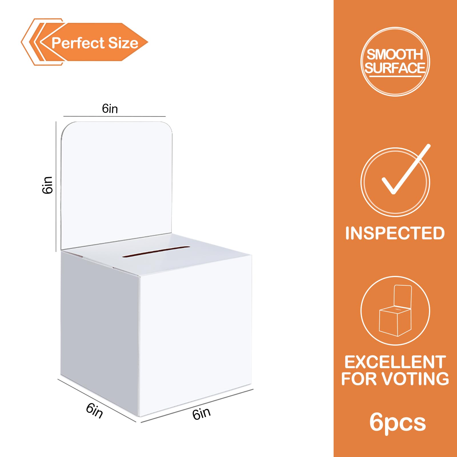 Snapklik.com : VOISEN Raffle Box,6 Pack Valentines Day Ballot Box