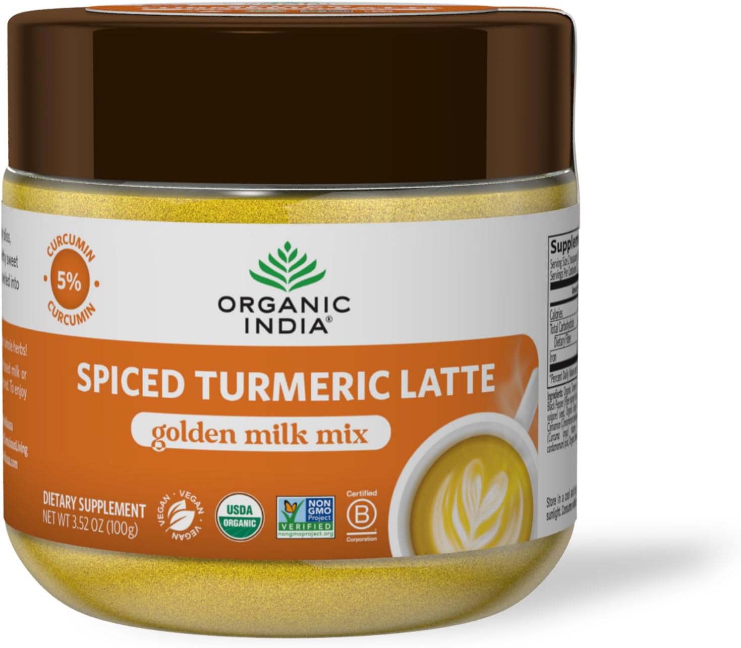 Amazon.com : Organic India Spiced Turmeric Latte Powder - Golden Milk ...