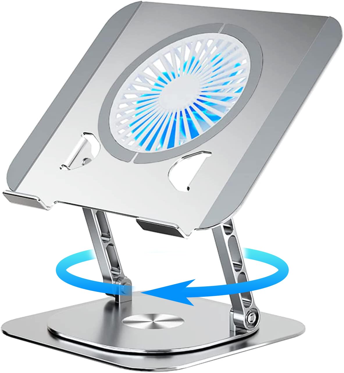 Amazon.com: KEROLFFU Laptop Stand Fan with 360 Rotating Base ...