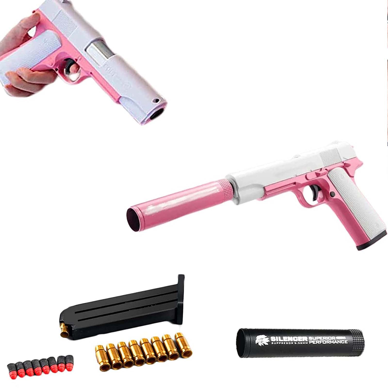 Buy Classic Glock & M1911 Soft Bullet Toy , 1: 1 Size Boys Toy s, Shell ...