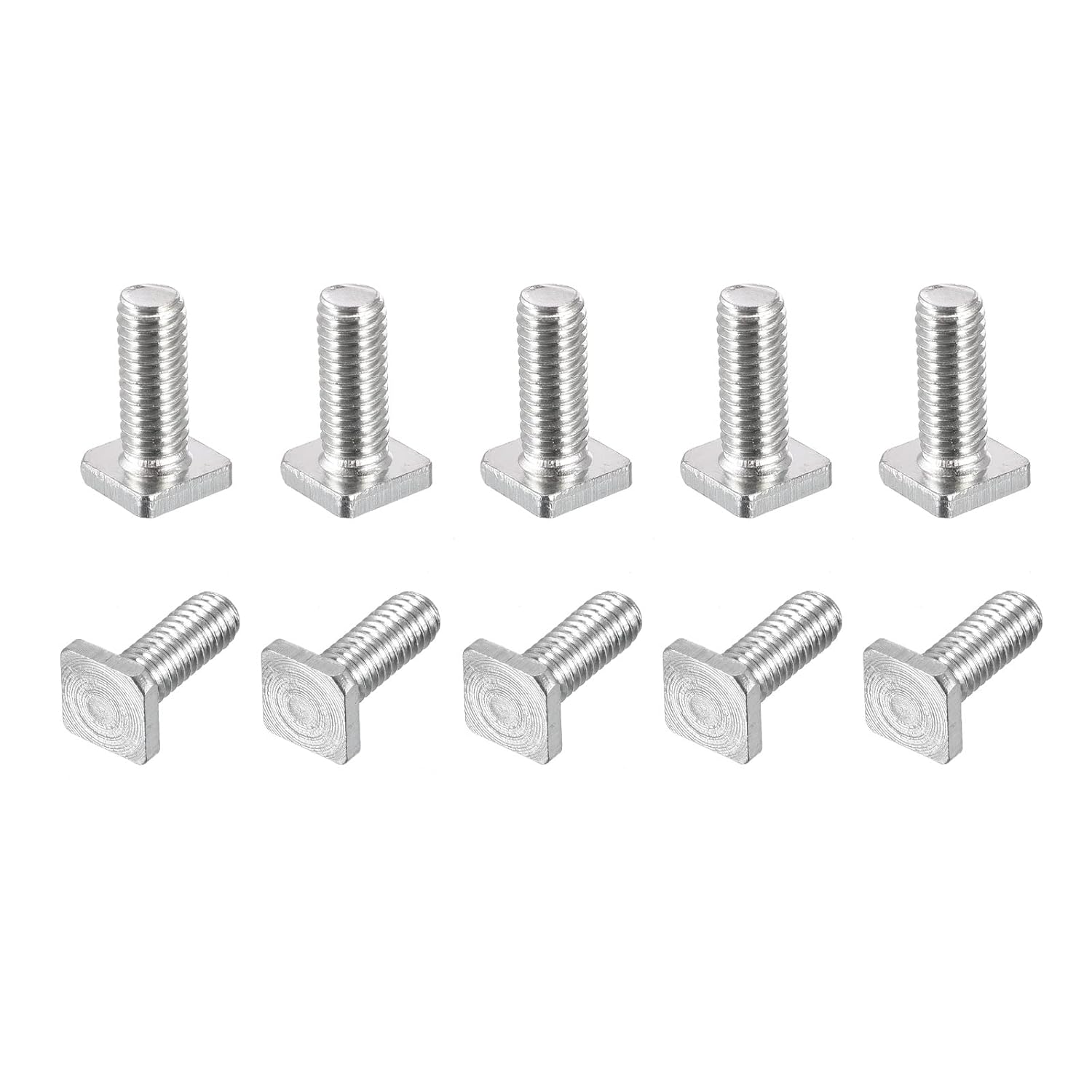 uxcell Square Head Bolt, 10pcs M6x16mm Fully Thread Carbon Steel Grade ...