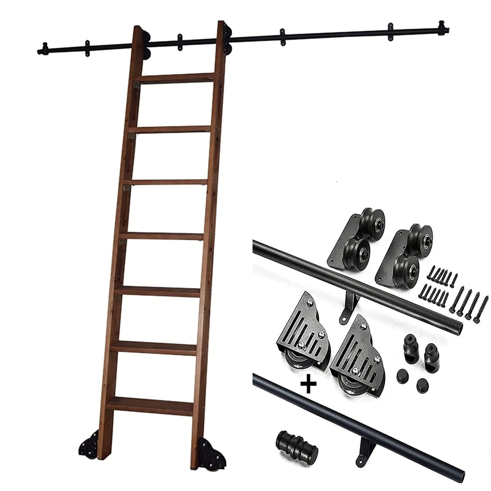 Amazon.com: Rolling Library Ladder Hardware Kit 3.3/6.6/10/13/16/20/23 ...