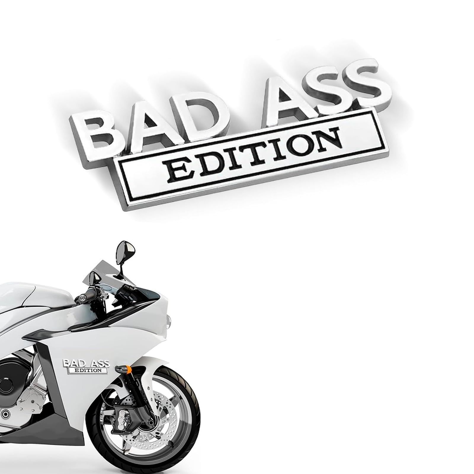 Snapklik.com : Nodteem 1 PC Car Fender Badge Decal, 3.93" X 1.33" "Bad ...