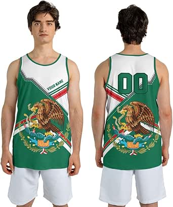 Amazon.com: Mostefy Personalized Mexico Tank Top 3D, Mexico Tank Top ...