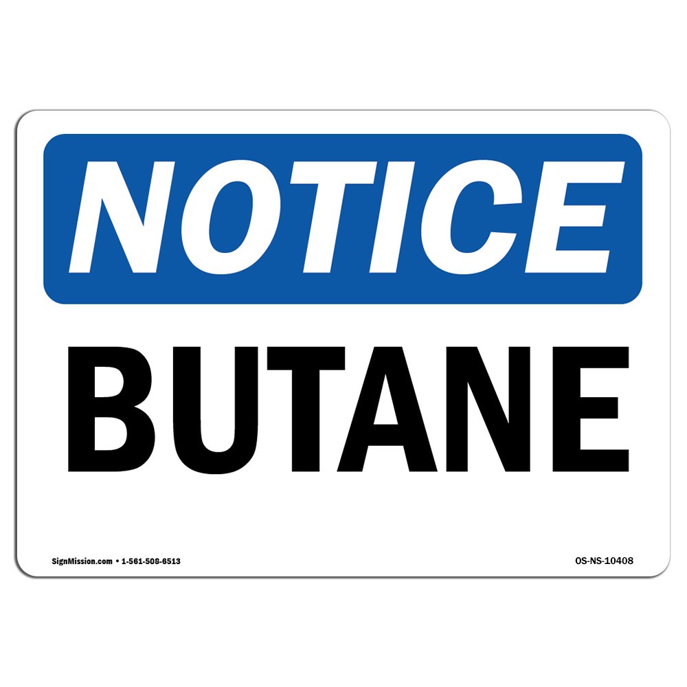 Amazon.com: OSHA Notice Signs - Butane Sign | Extremely Durable Made in ...