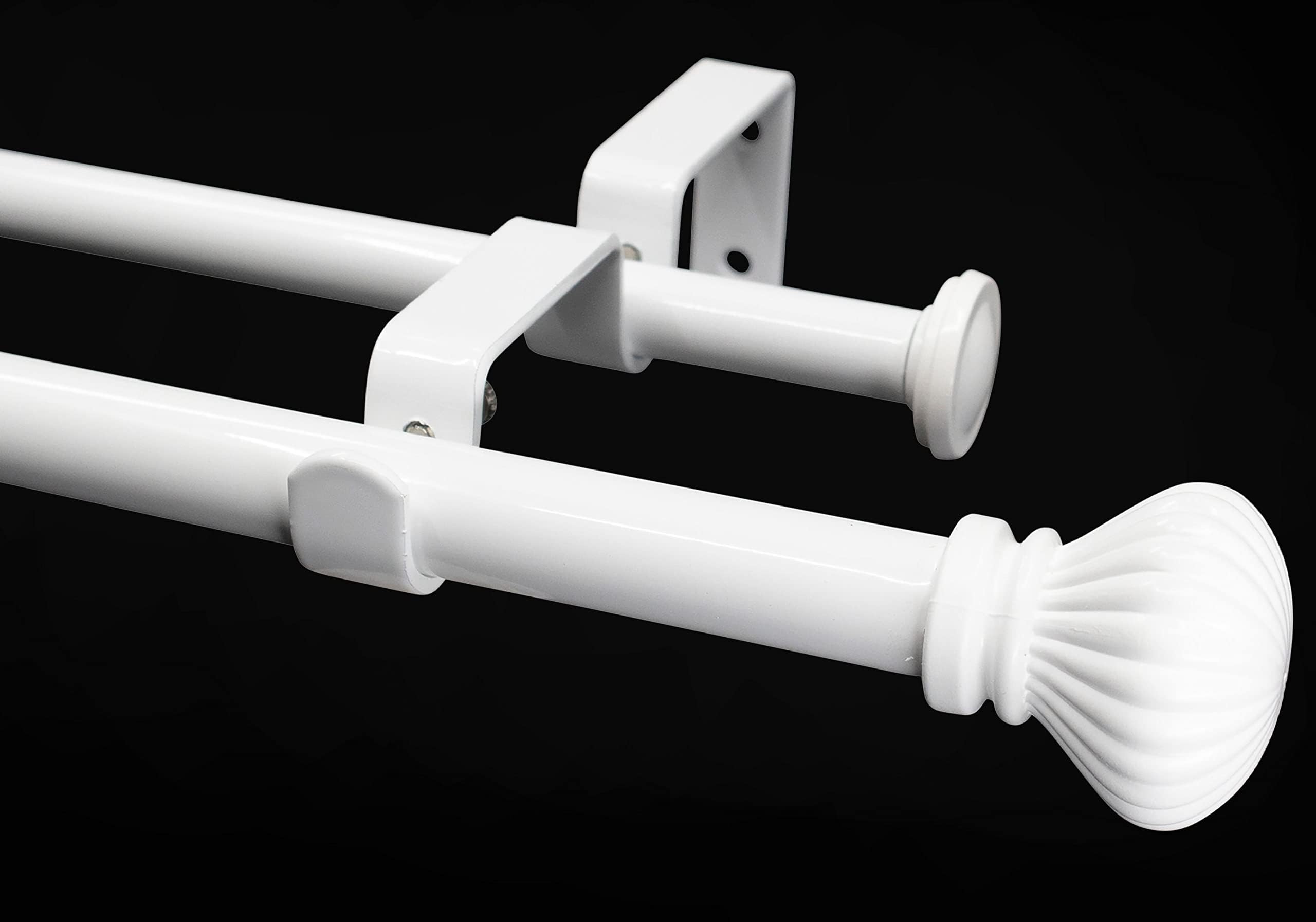 Furnishland Ensemble de double tringle à rideau de fenêtre avec embout ...