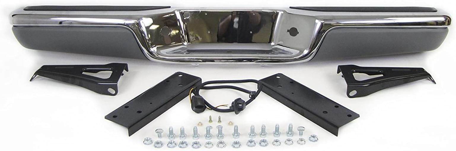 Amazon.com: MBI AUTO - Chrome Steel, Rear Bumper Assembly for 1997-2004 ...