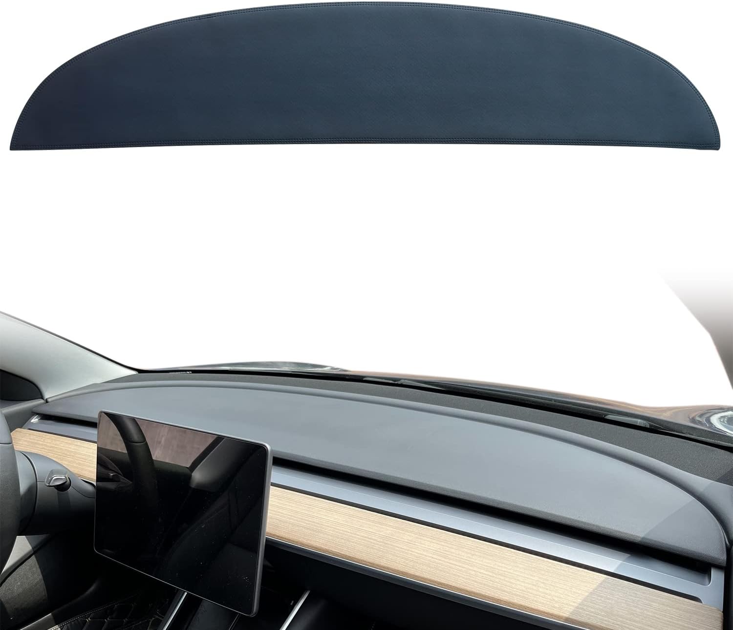 Amazon.com: MOCHENT Leather Dashboard Cover for Tesla Model 3/Y ...